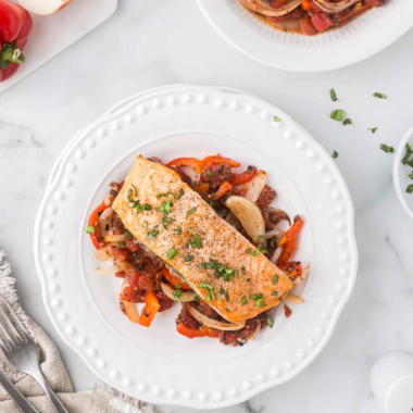 Air Fryer Salmon Cacciatore - Fork To Spoon