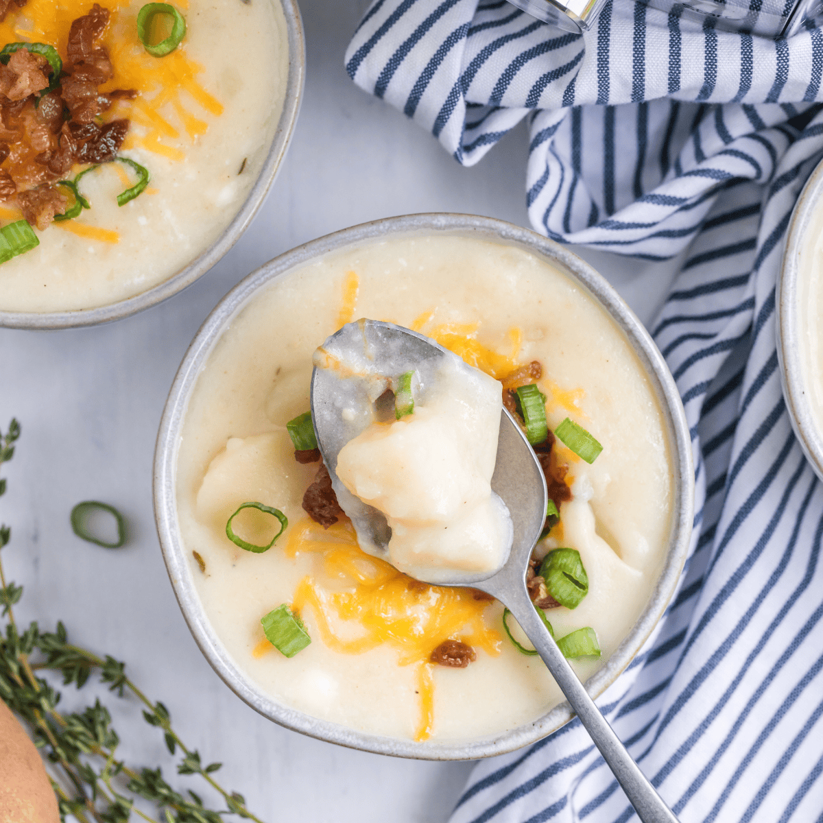 Instant Pot Panera Baked Potato Soup Recipe - Fork To Spoon