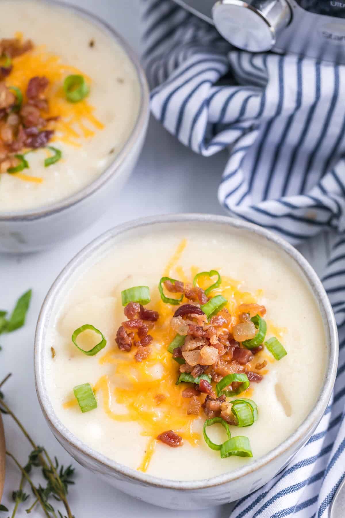 Instant Pot Panera Baked Potato Soup Recipe - Fork To Spoon