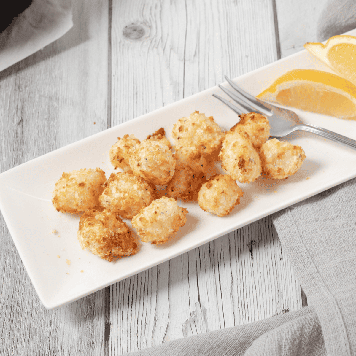 Easy Air Fryer Breaded Scallops with Parmesan and Panko - Fork To Spoon
