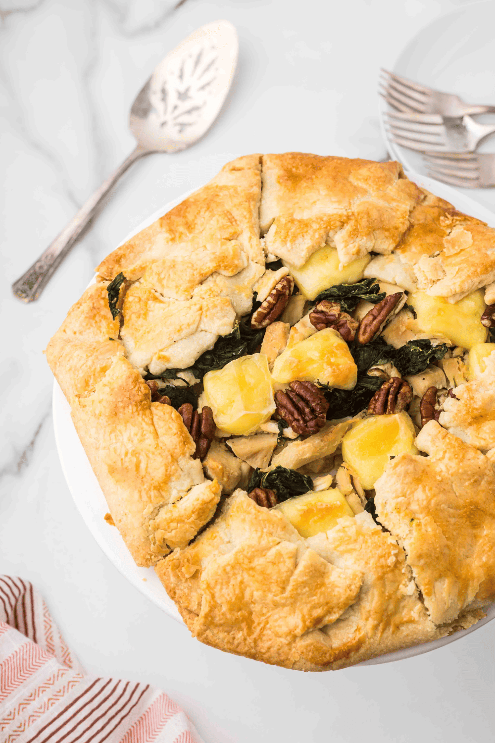 Easy Air Fryer Rustic Chicken Tart - Fork To Spoon