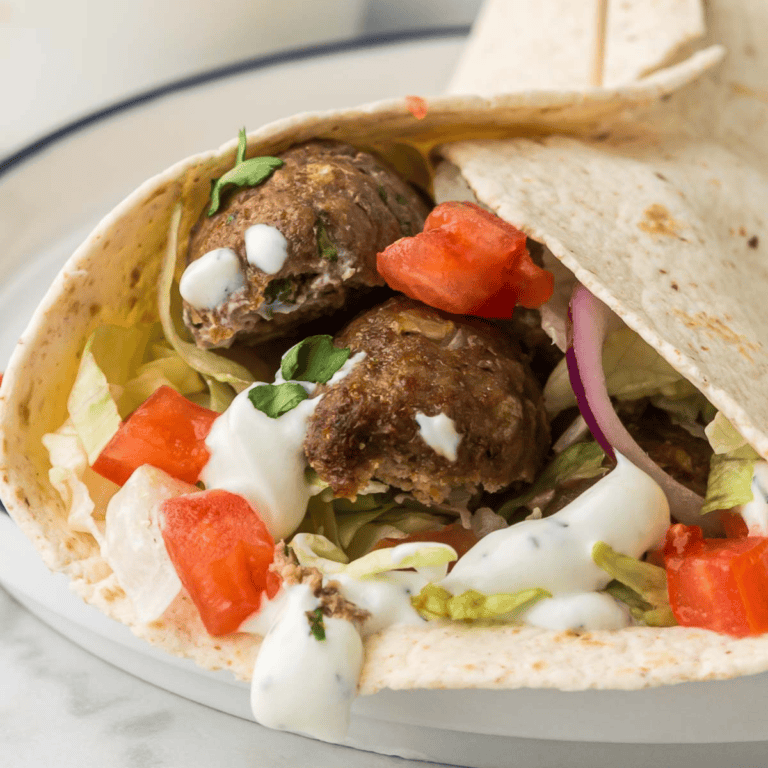 Air Fryer Turkish Lamb Wraps - Fork To Spoon