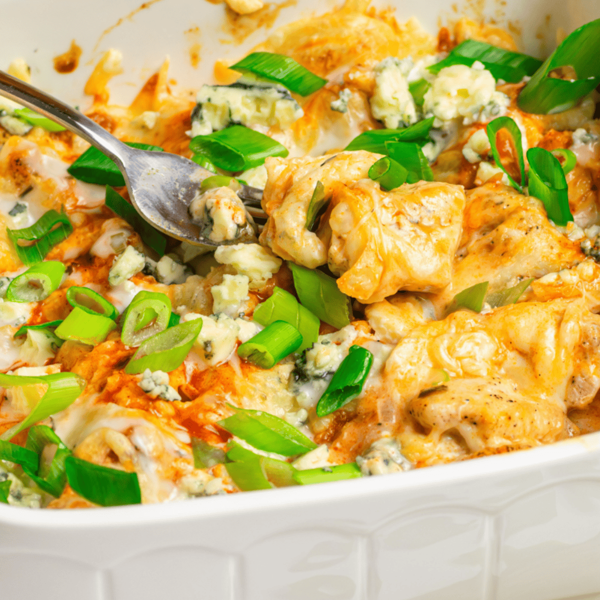 Air Fryer Domino's Hot Buffalo Chicken Bake - Fork To Spoon