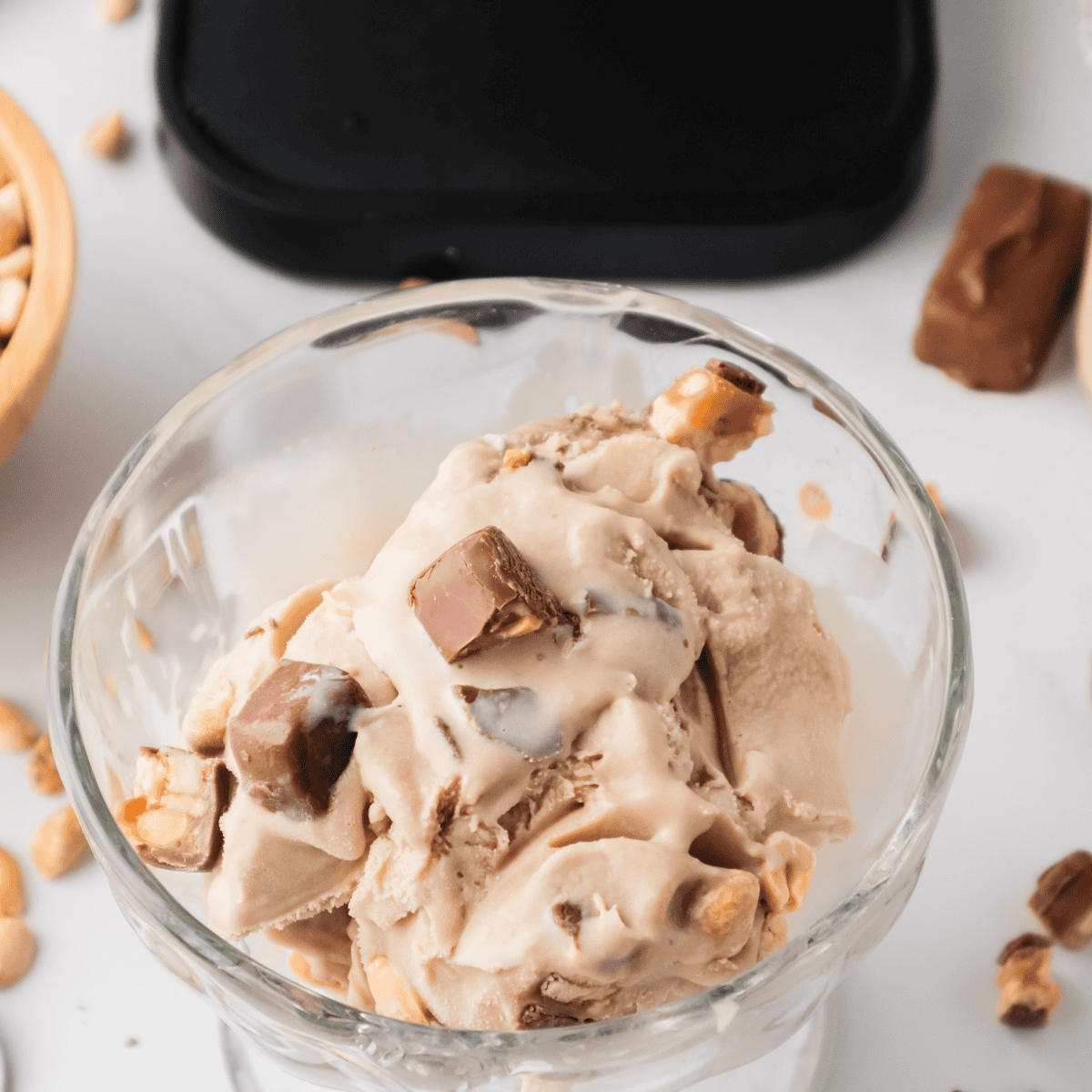Ninja Creami Dairy Queen Snickers Blizzard Copycat Recipe - Fork To Spoon