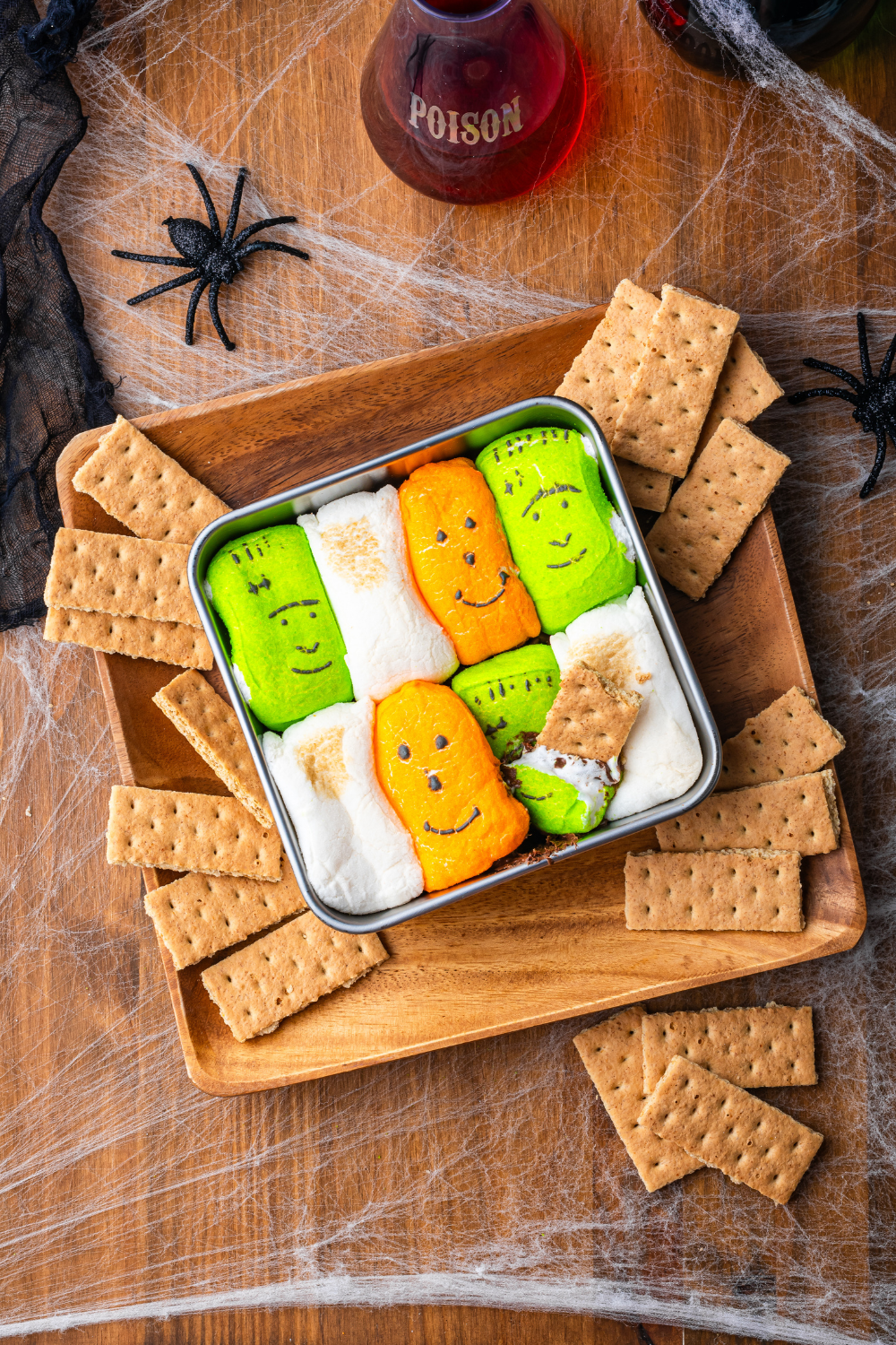 Easy Air Fryer Halloween S’mores Dip - Fork To Spoon