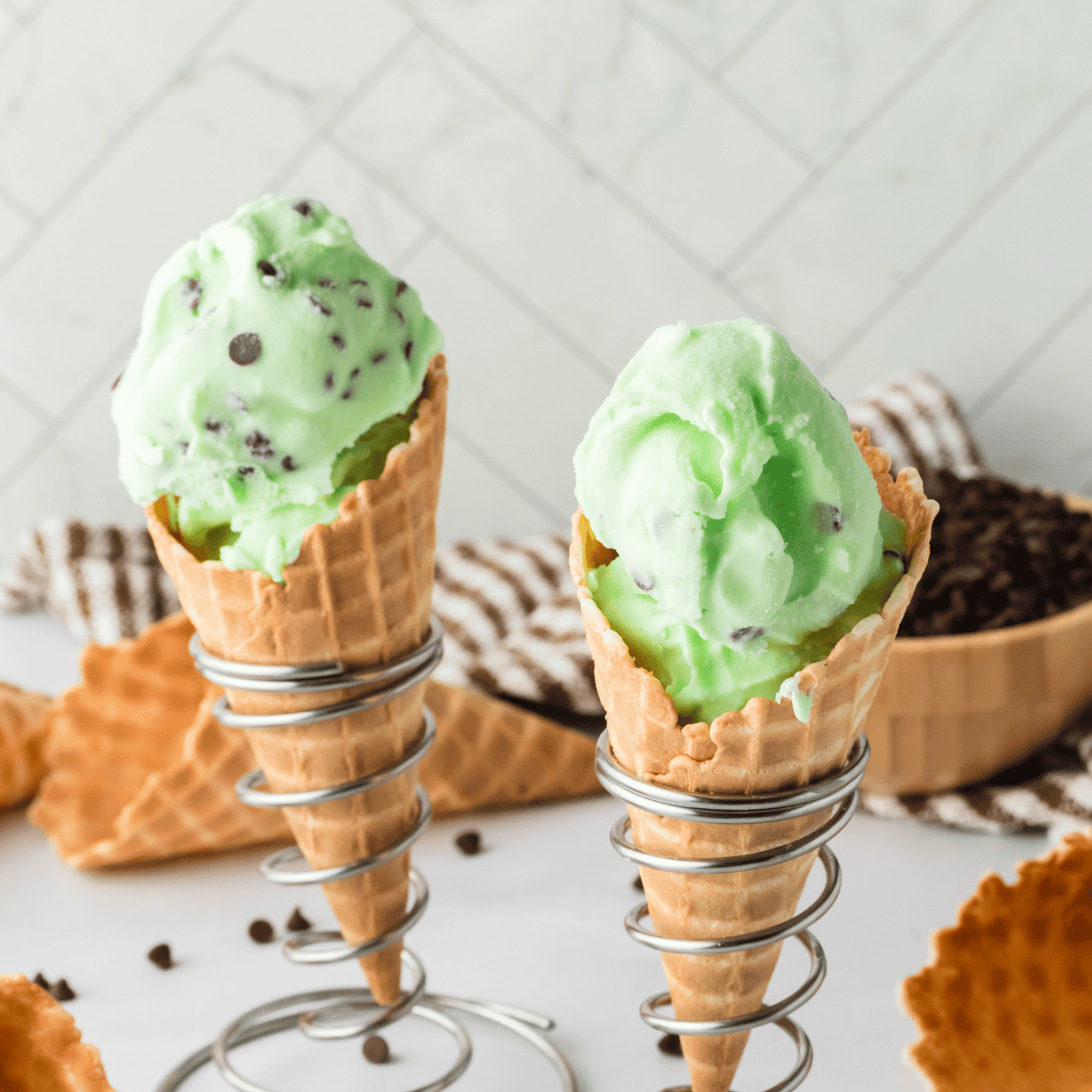 Ninja Creami Copycat Baskin Robbins Mint Chocolate Chip - Fork To Spoon