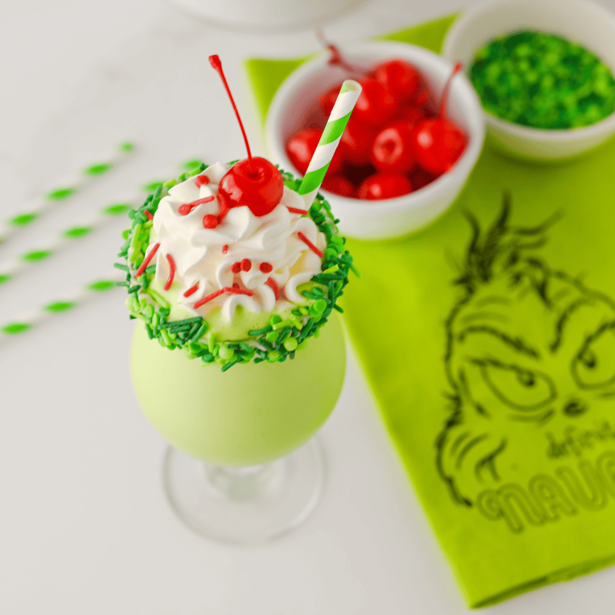 Ninja Creami Grinch Milkshake - Fork To Spoon