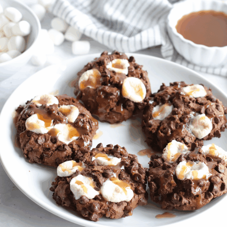 Air Fryer Caramel Hot Cocoa Cookies - Fork To Spoon