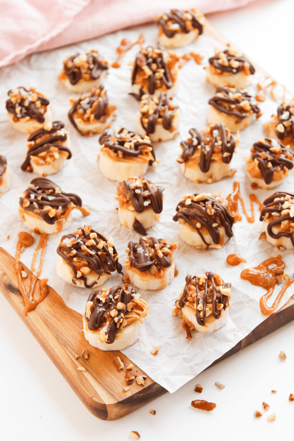 Easy Frozen Banana Snickers Bites - Fork To Spoon