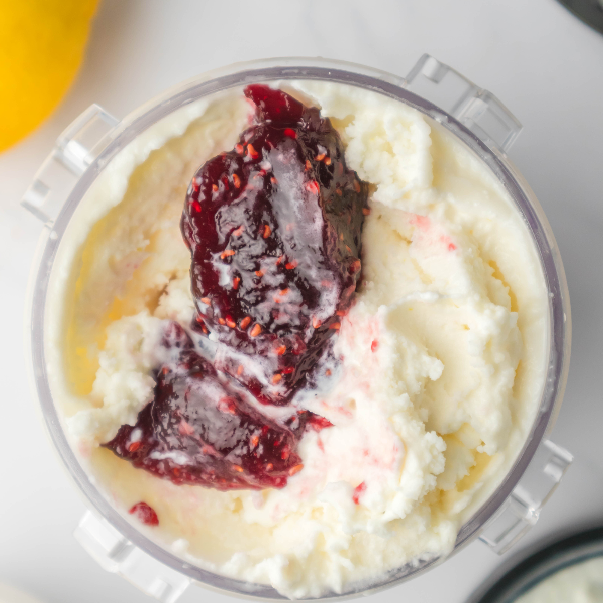 Easy Ninja Creami Lemon Raspberry Gelato - Fork To Spoon